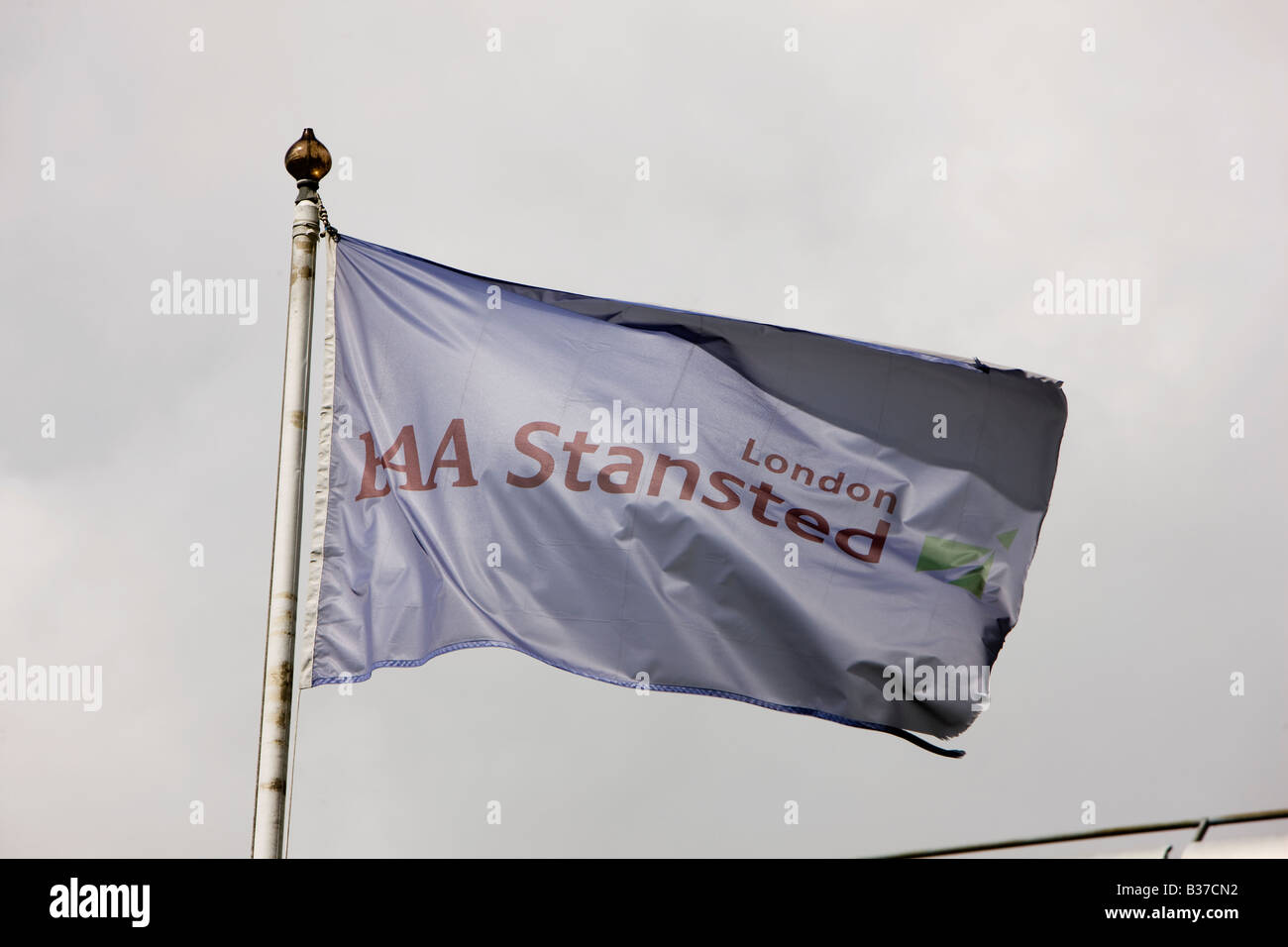 BAA Stansted flag at London Stansted Airport in Essex UK operated by ...