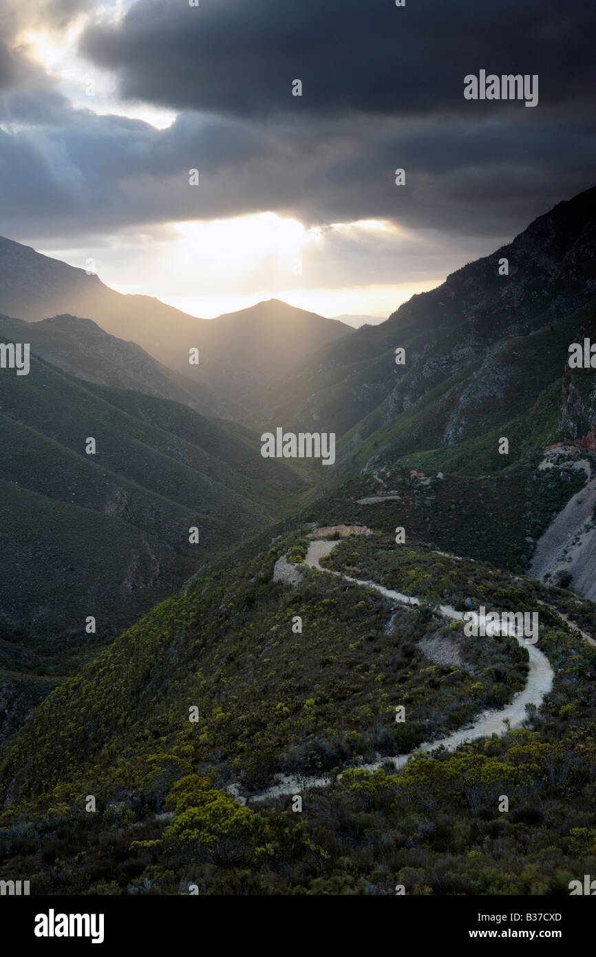 Mountain pass road sun hi-res stock photography and images - Alamy