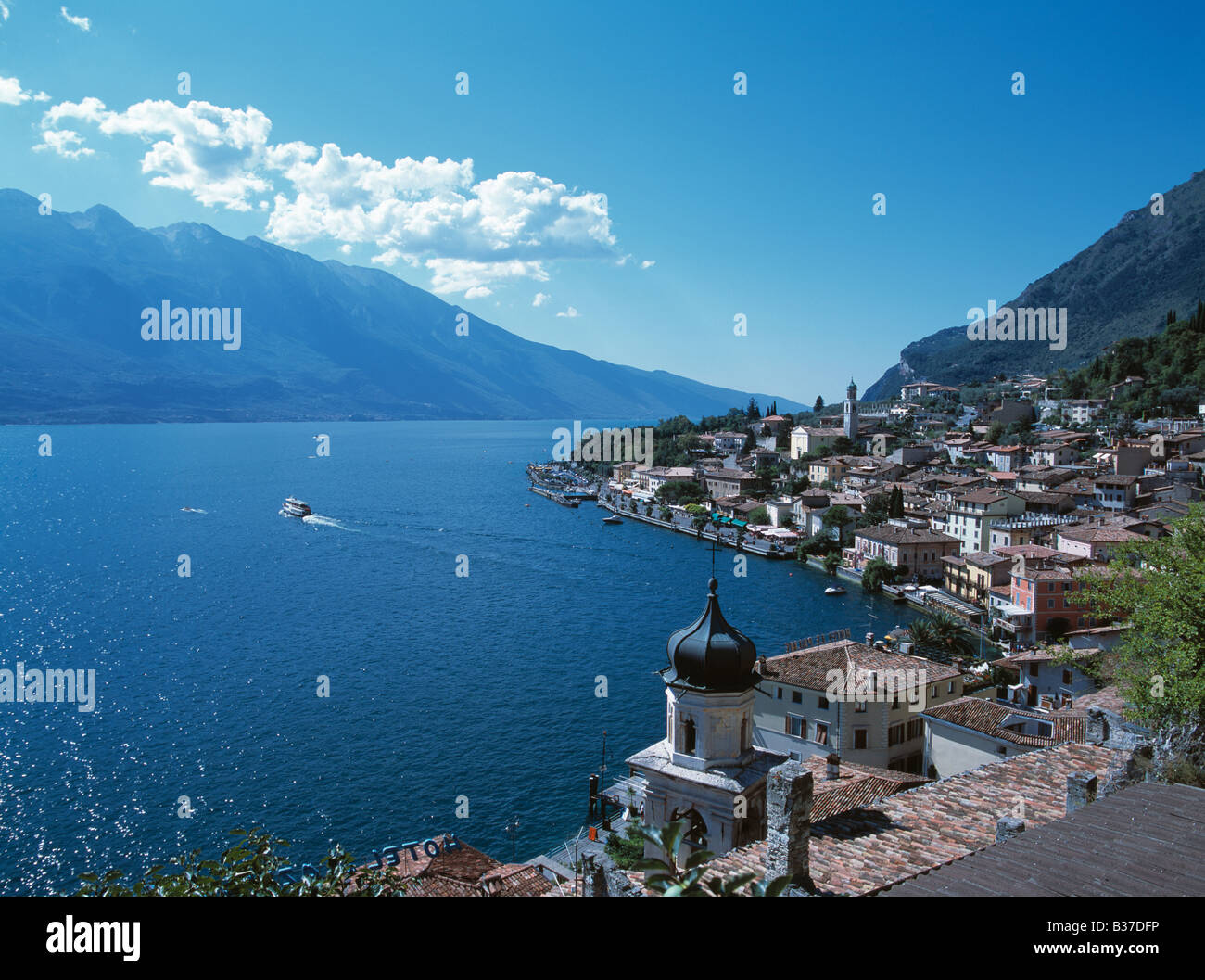 Overview of Limone and Lake Garda, Italy Stock Photo - Alamy