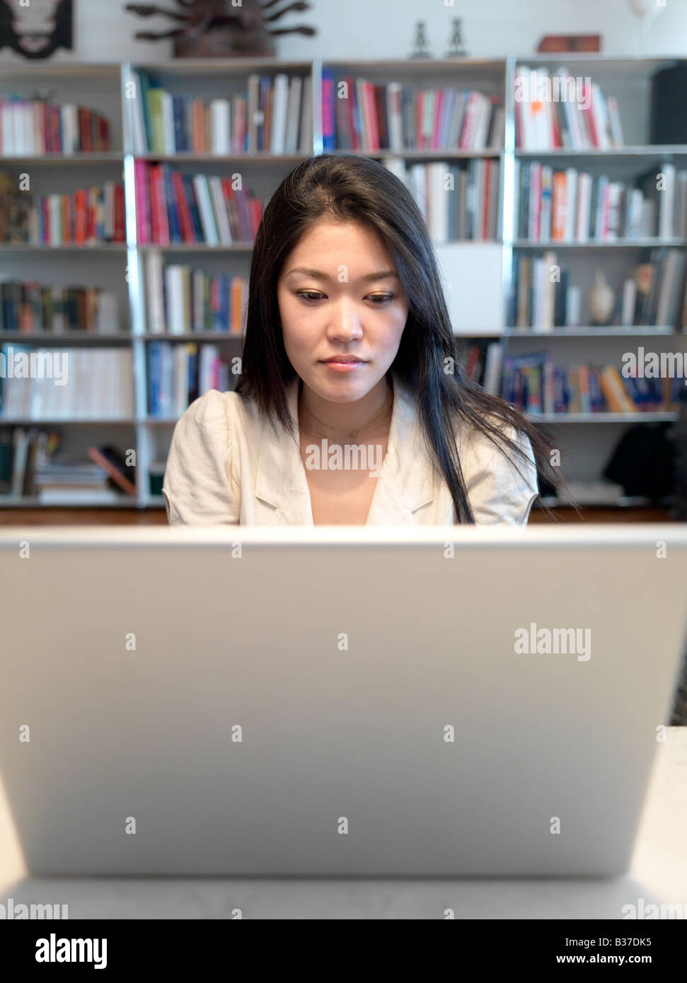 Young Asian women using laptop computer Stock Photo - Alamy