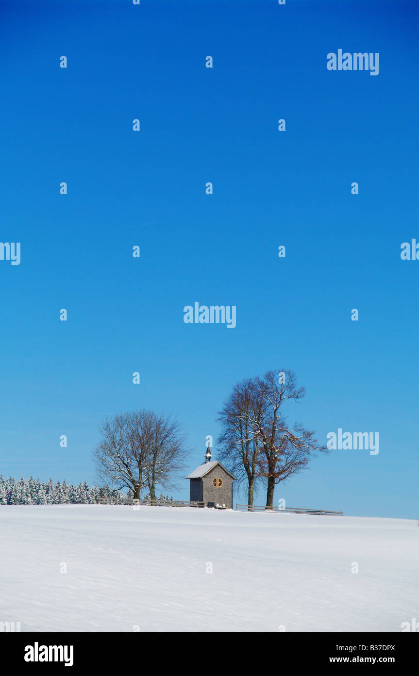 Chapel in the forest in winter hi-res stock photography and images - Alamy