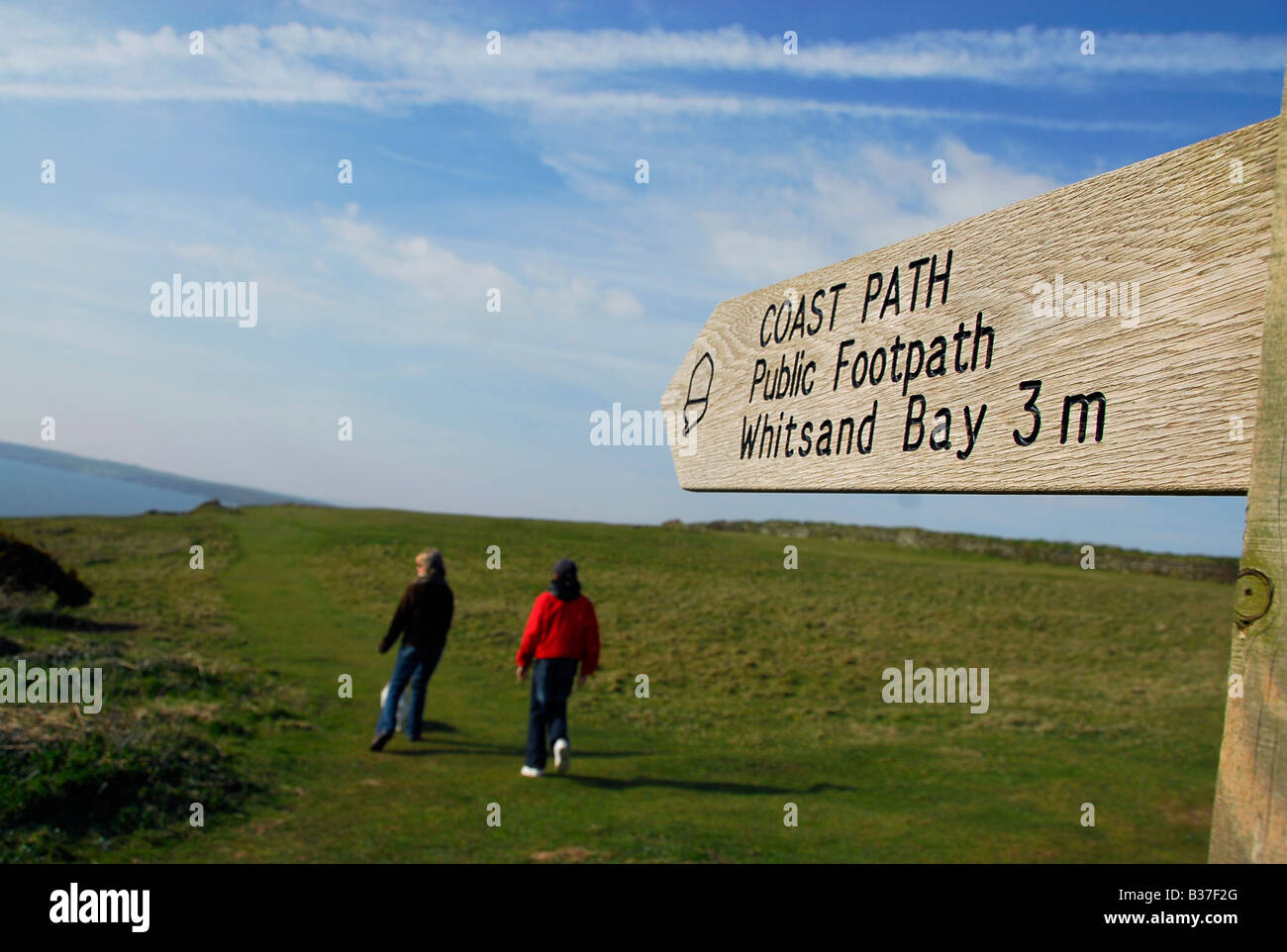 Pic B y Sean Hernon Coast Path Whitsand Bay Rame Peninsula Stock Photo ...