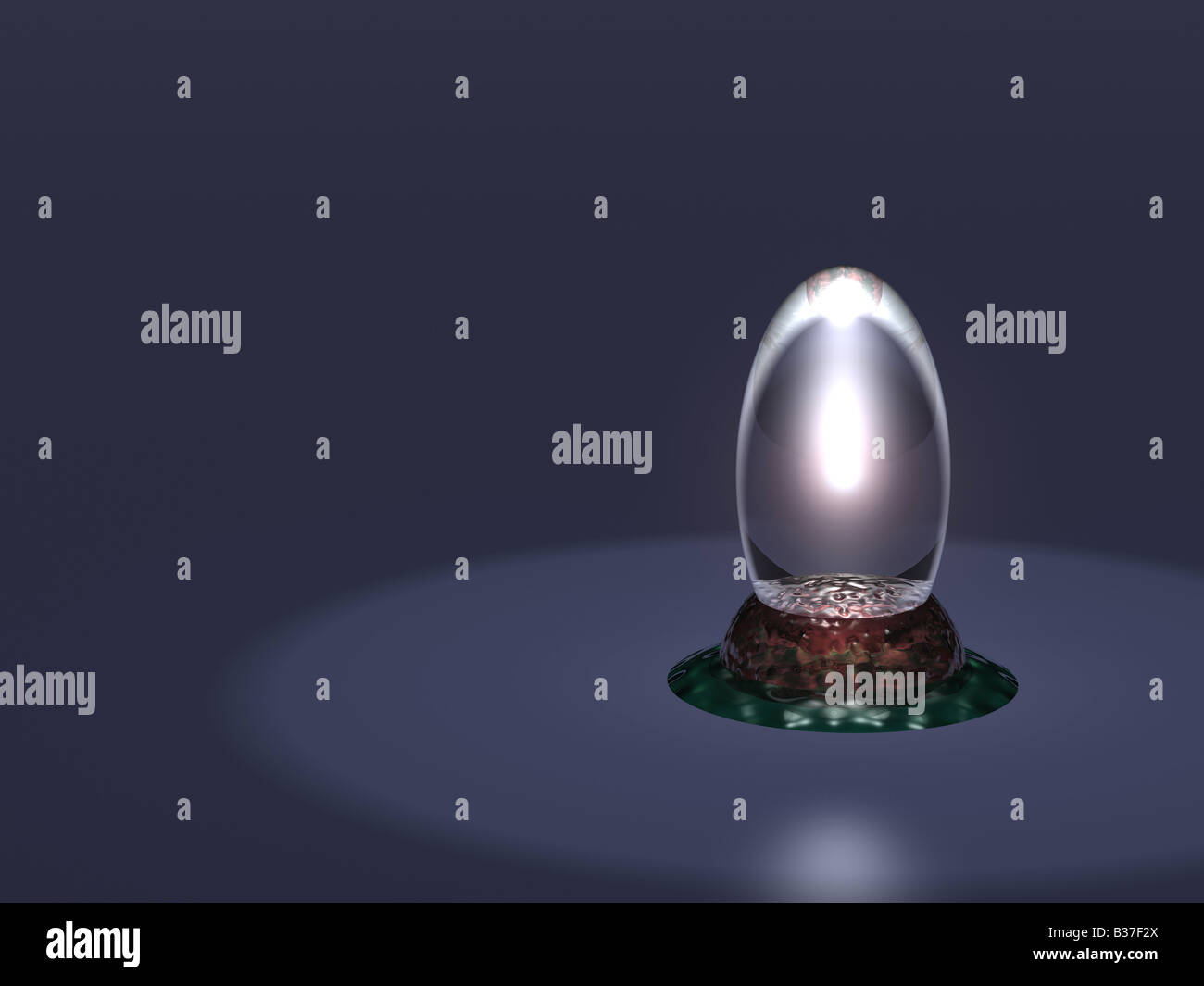 The fantastic lamp Light from a glass subject of the futuristic form ...