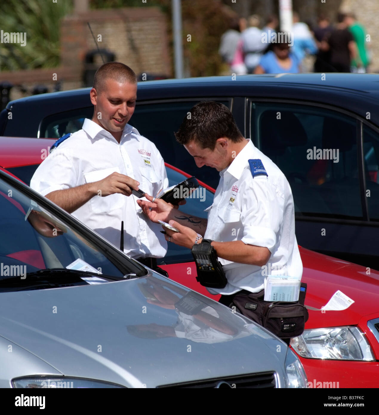 Civil parking enforcement officer issue a penalty ticket Worthing on ...
