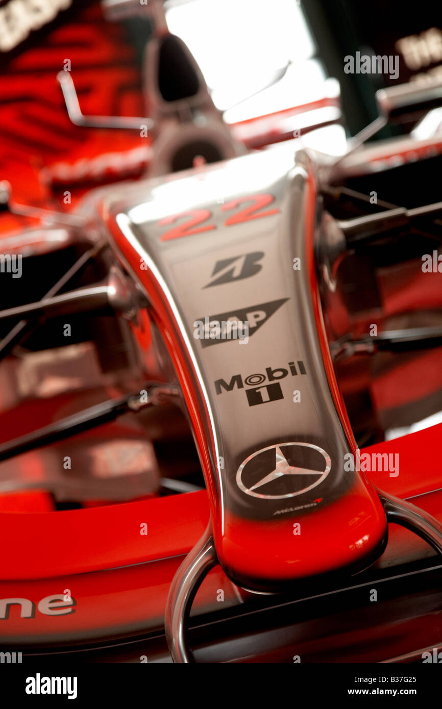 Detail of Lewis Hamilton 2007 McLaren Mercedes Benz Formula 1 racing ...