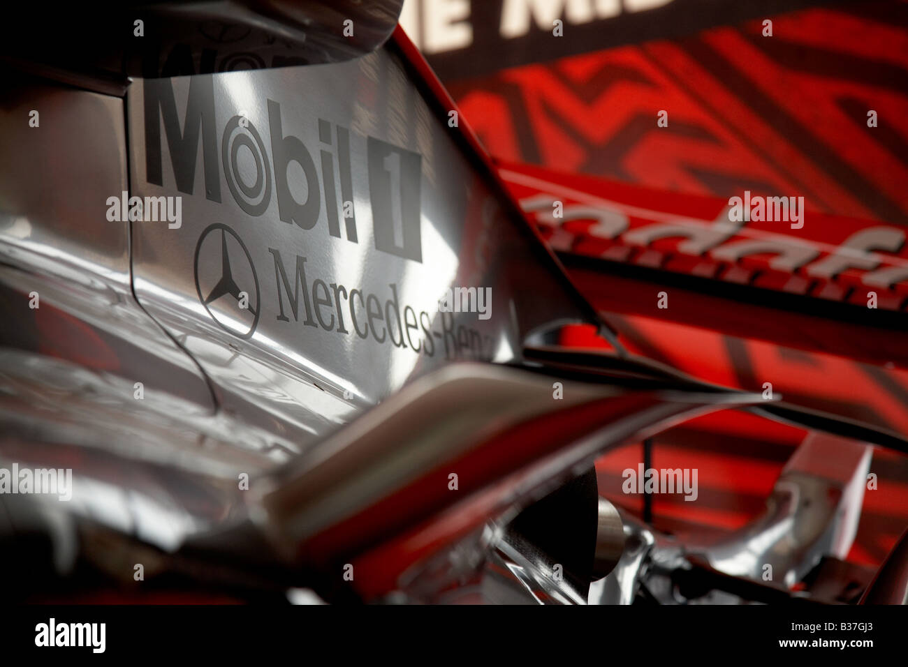 Detail of Lewis Hamilton 2007 McLaren Mercedes Benz Formula 1 racing ...