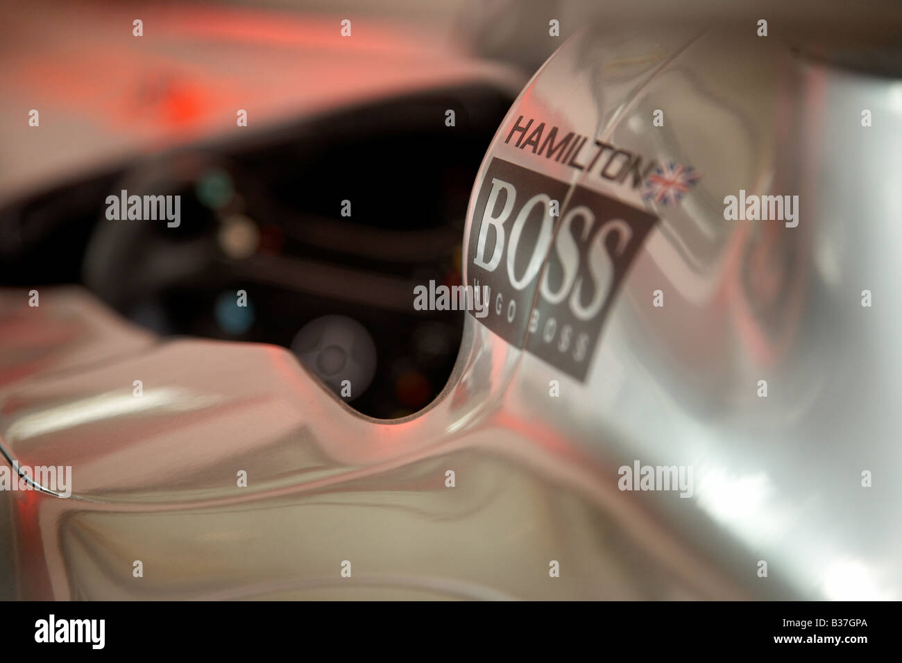 Detail of Lewis Hamilton 2007 McLaren Mercedes Benz Formula 1 racing ...