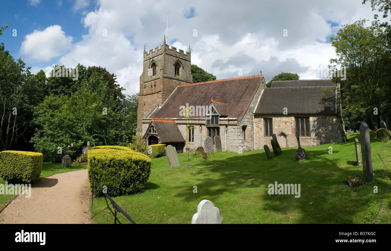 churchyard beoley church warwickshire midlands Stock Photo - Alamy