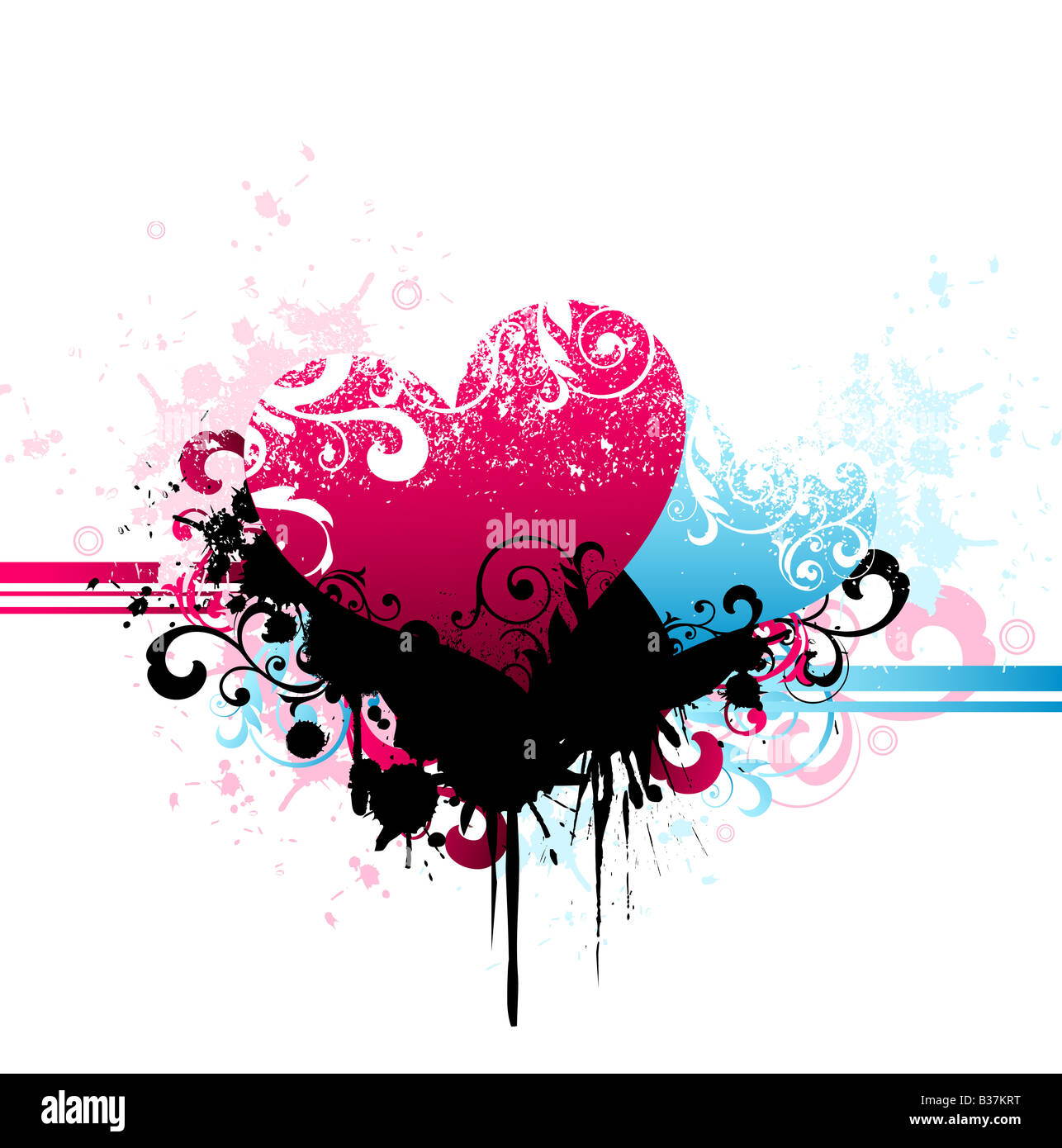 illustration drawing of abstract heart Stock Photo - Alamy