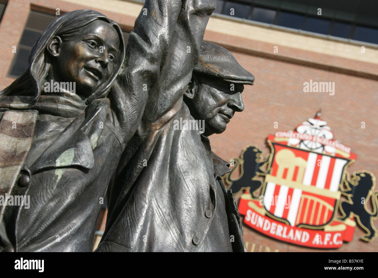 City of Sunderland, England. Statue commemorating ‘The Lads’ at ...