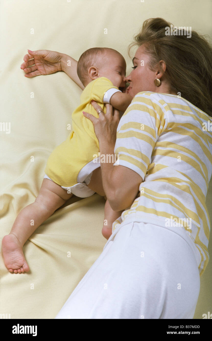 Mother and Baby interacting Stock Photo - Alamy