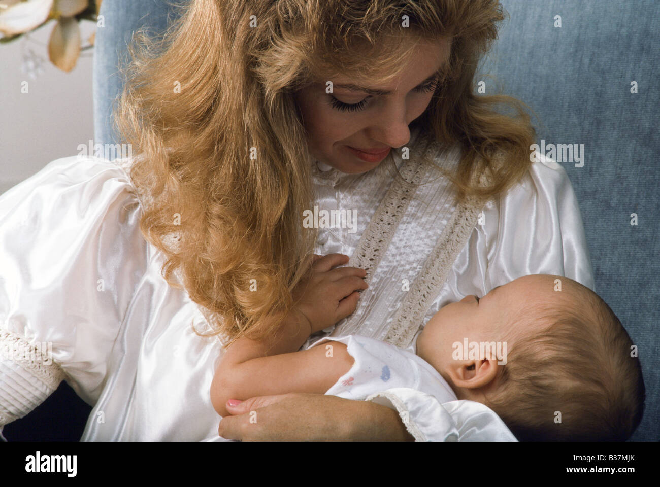 Mother and Baby interacting Stock Photo - Alamy