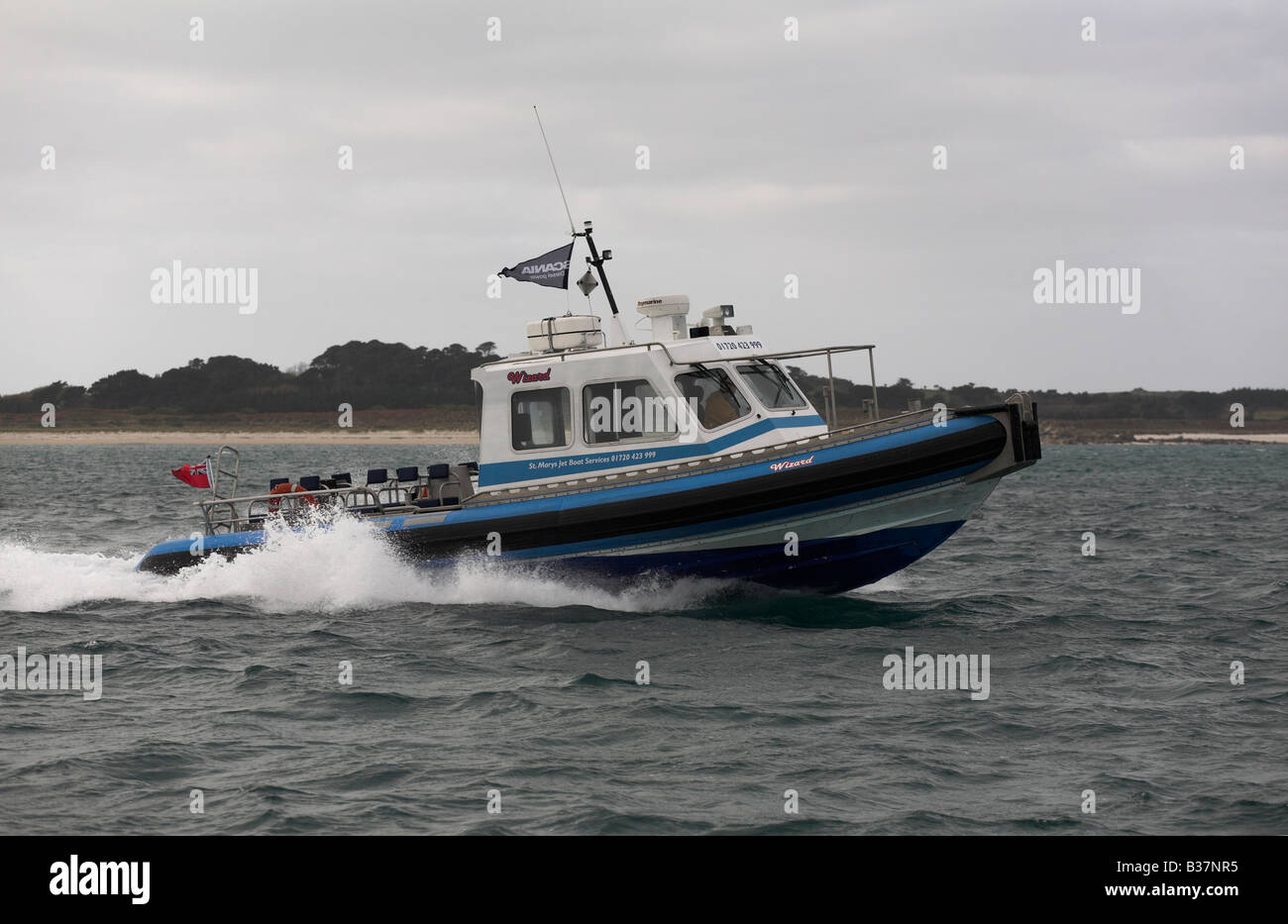 Rigid Inflatable Boat RIB passenger ferry between Tresco and St Marys ...
