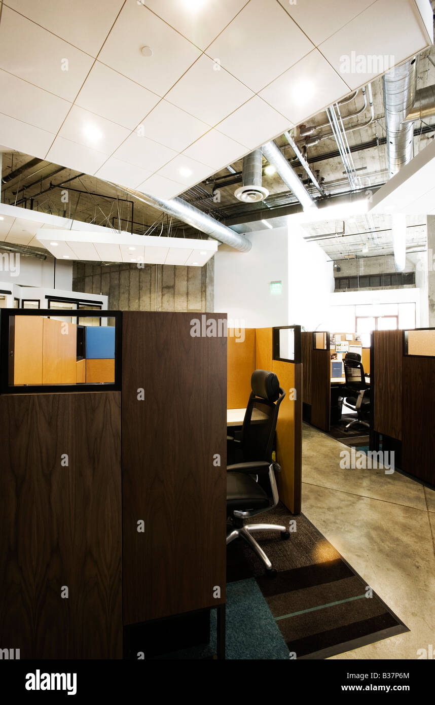 Detail of modern office space with cubicles Stock Photo - Alamy