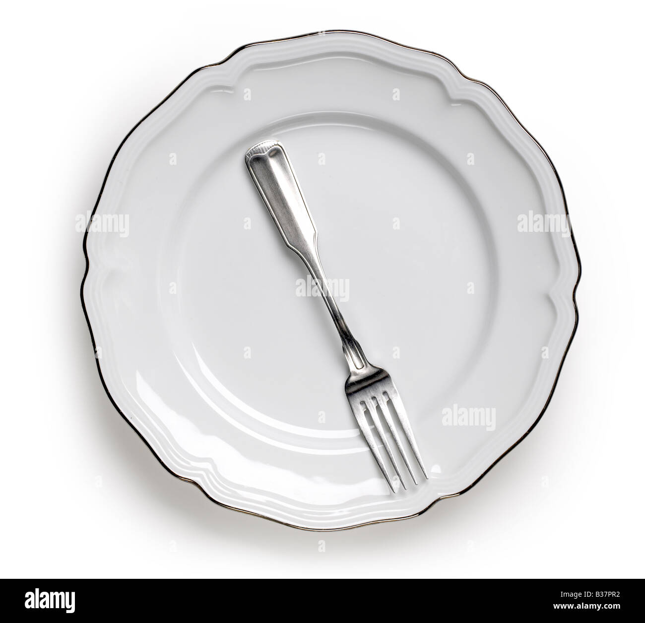 Dinner Plate fork Stock Photo - Alamy