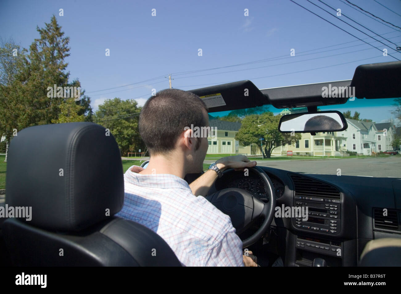 Man driving car Stock Photo - Alamy