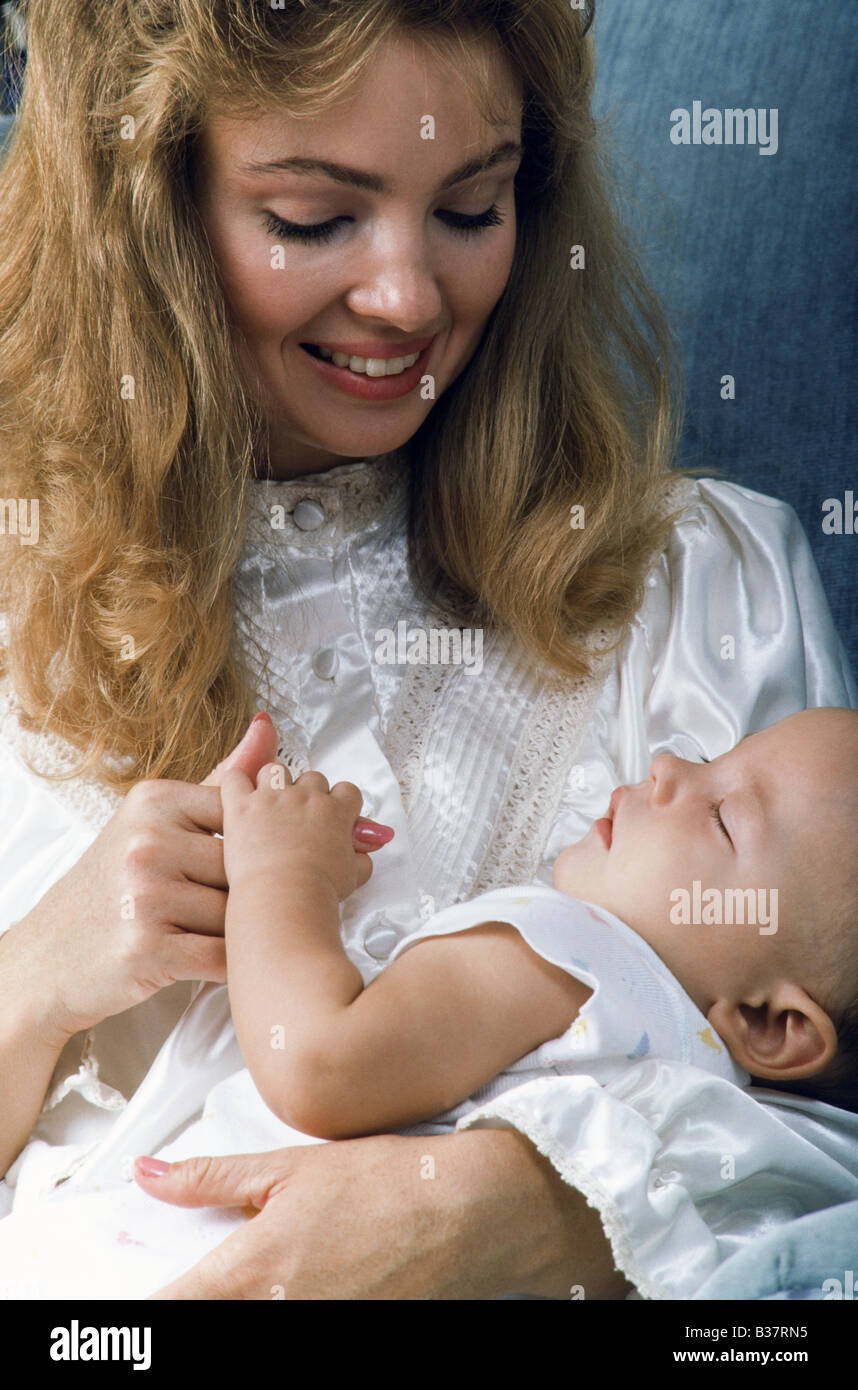 Mother and Baby interacting Stock Photo - Alamy