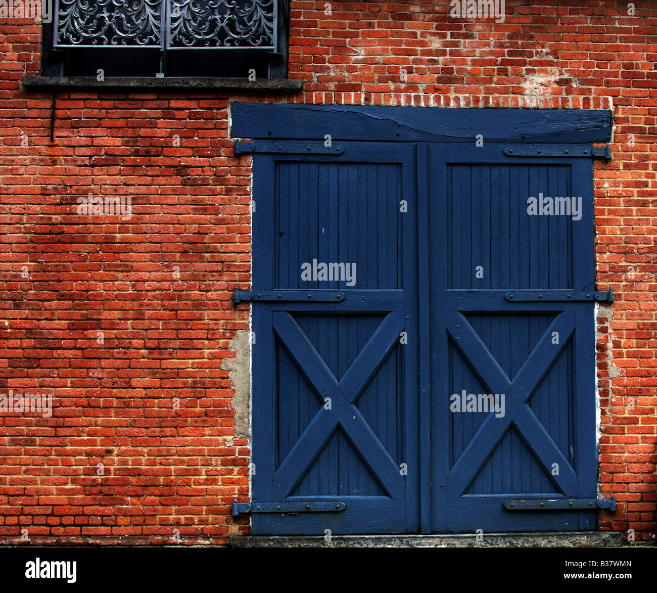 Blue Barn Door Stock Photo - Alamy