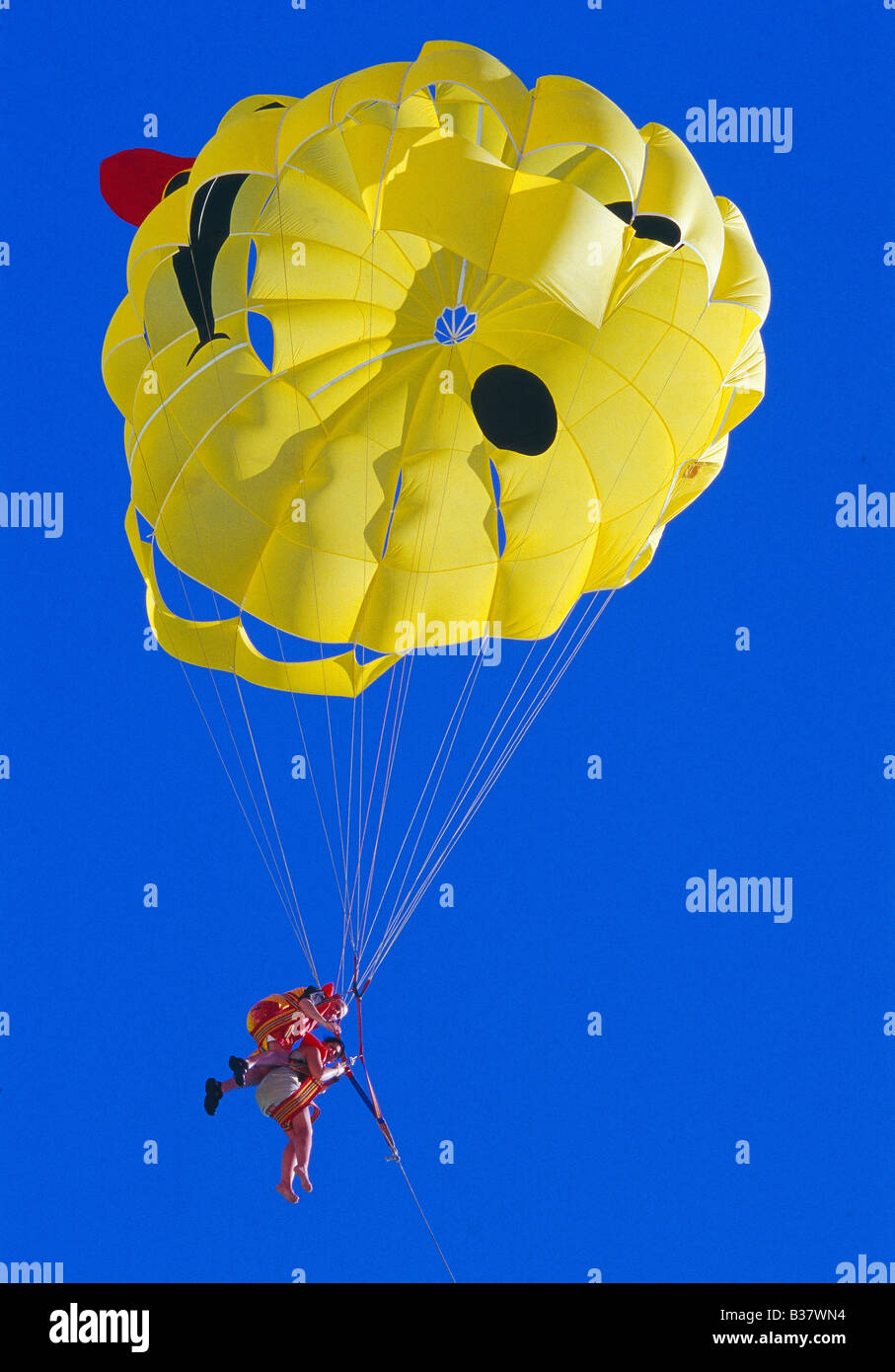 Couple Parascending, Day Stock Photo - Alamy