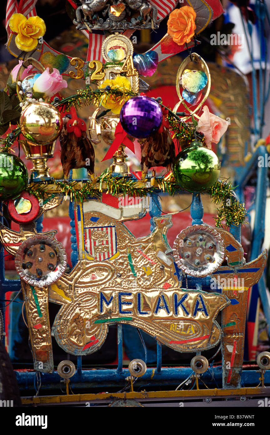 Melaka, Tricycle - Rickshaw Decoration Stock Photo - Alamy