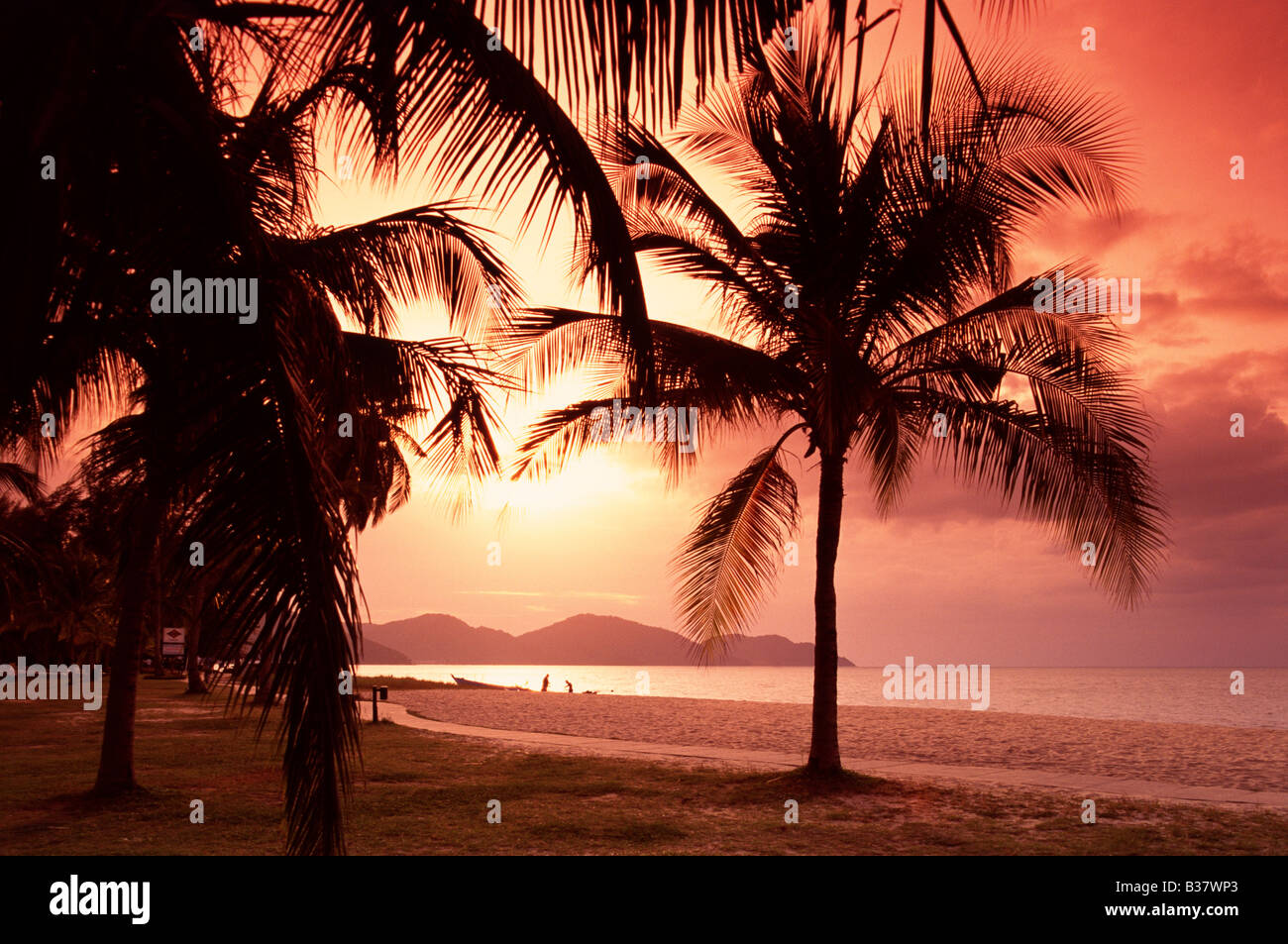 Penang, Batu Ferringhi Beach, Sunset Stock Photo - Alamy