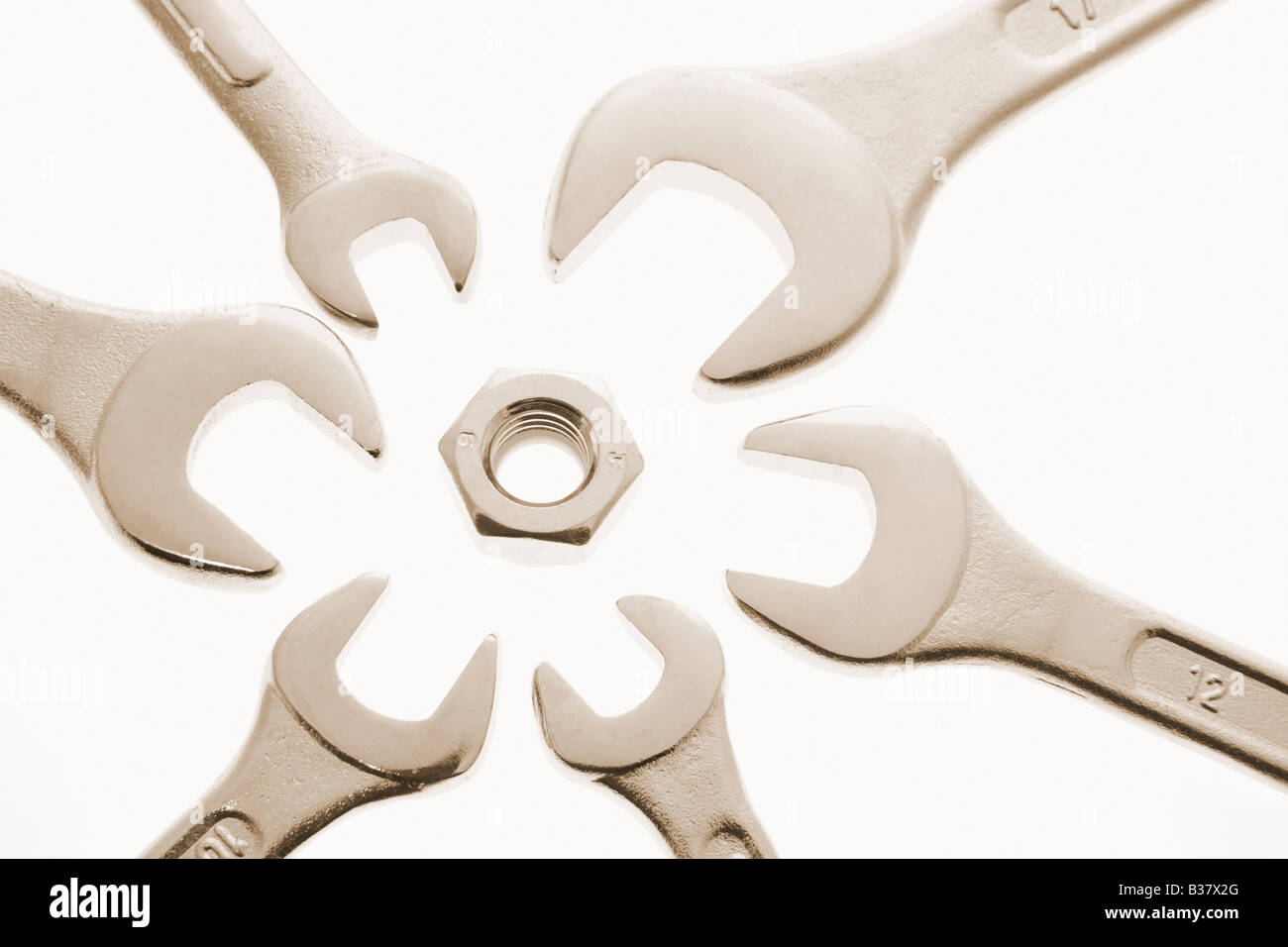 Spanner wrench nut diy hi-res stock photography and images - Alamy