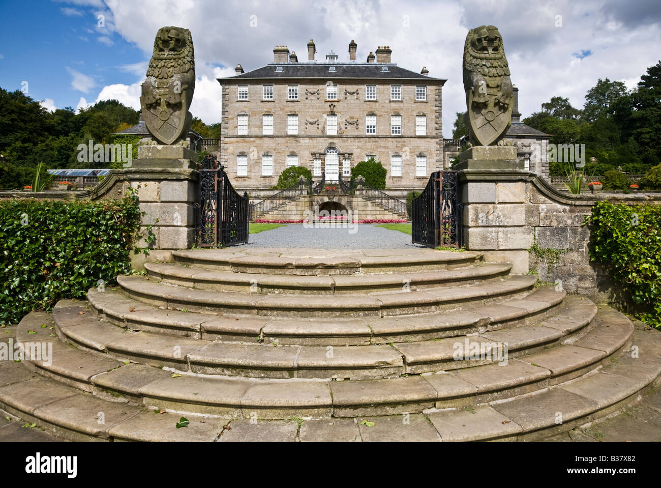 The entrance to Pollok House, Pollok Park, Glasgow, Scotland Stock ...