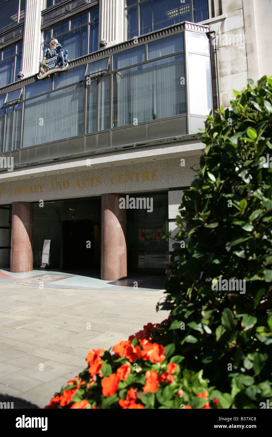 City of Sunderland, England. Main entrance to Sunderland’s City Library ...