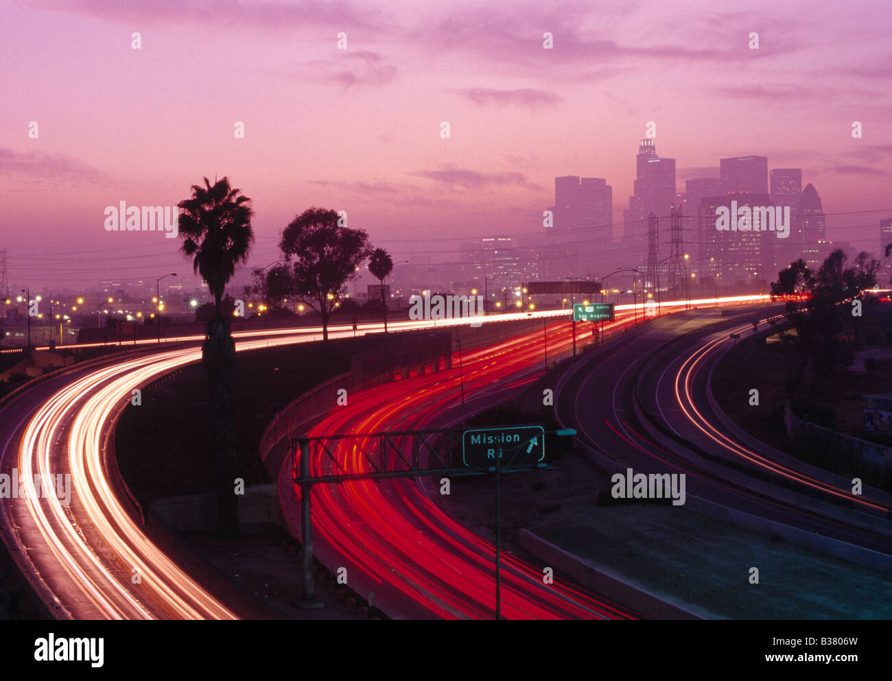 Motorway At Night, Freeway Stock Photo - Alamy