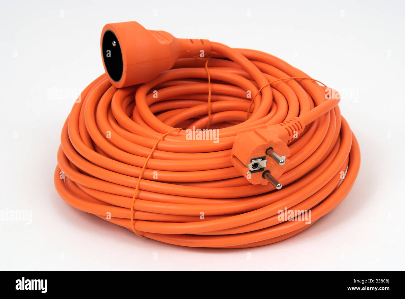 Coiled Extension Cord Stock Photo - Alamy