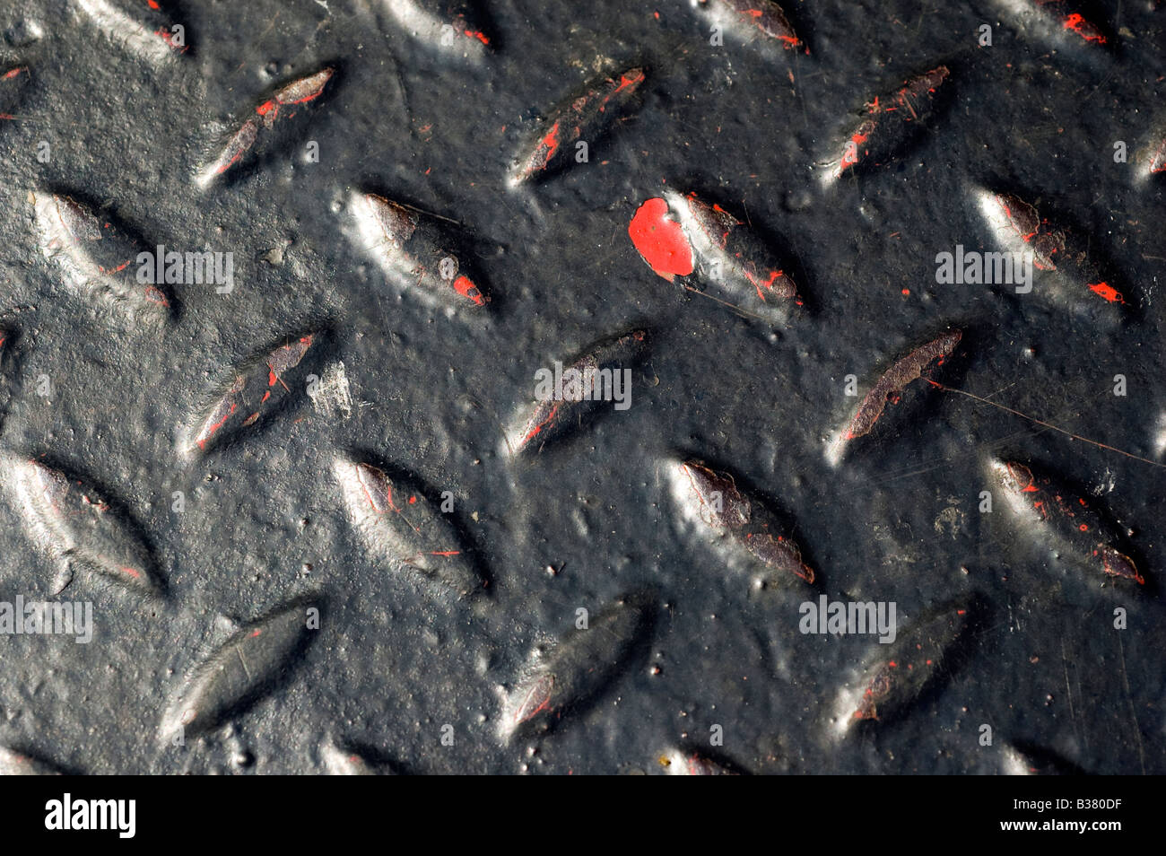 Close up of steel plate on the street Stock Photo - Alamy