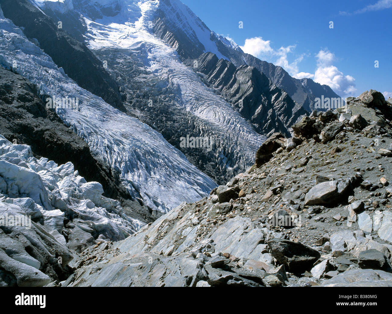 Les Bossons Glacier, Mont Blanc Massif Stock Photo - Alamy