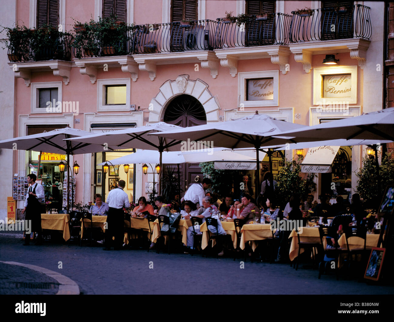 Rome, Cafe Bernini Stock Photo - Alamy