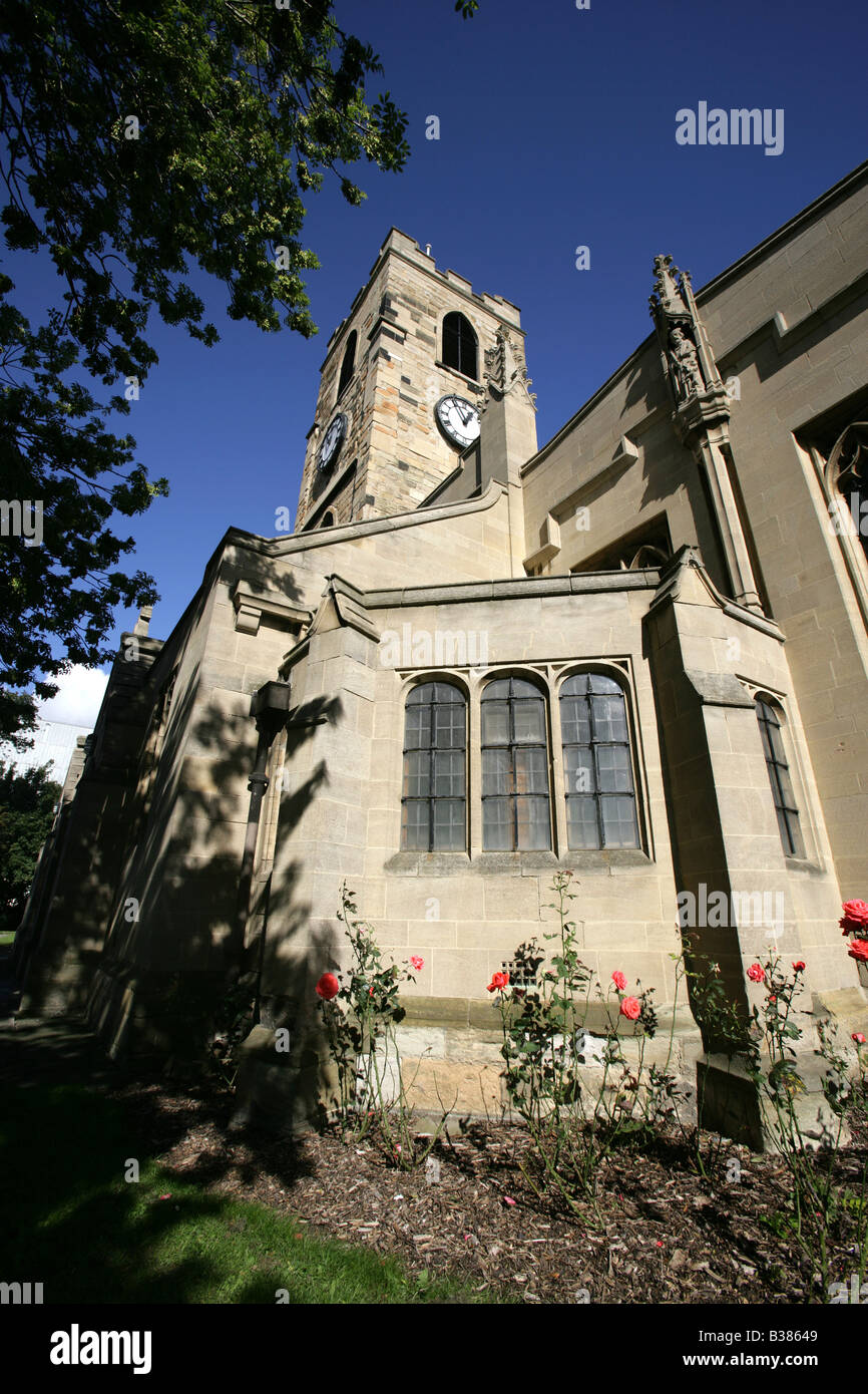 City of Sunderland, England. West façade of the Sunderland Minster ...