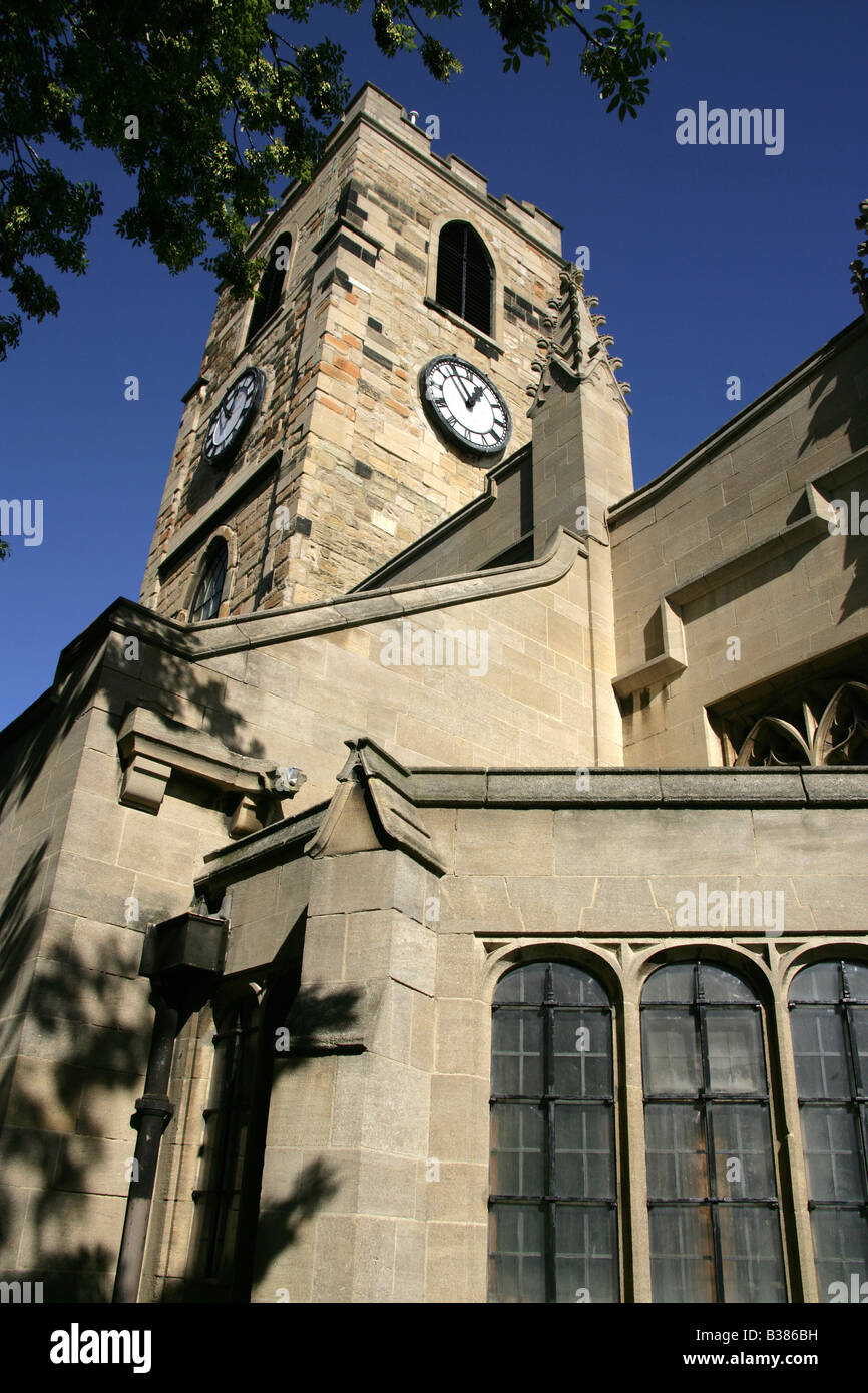 City of Sunderland, England. West façade of the Sunderland Minster ...