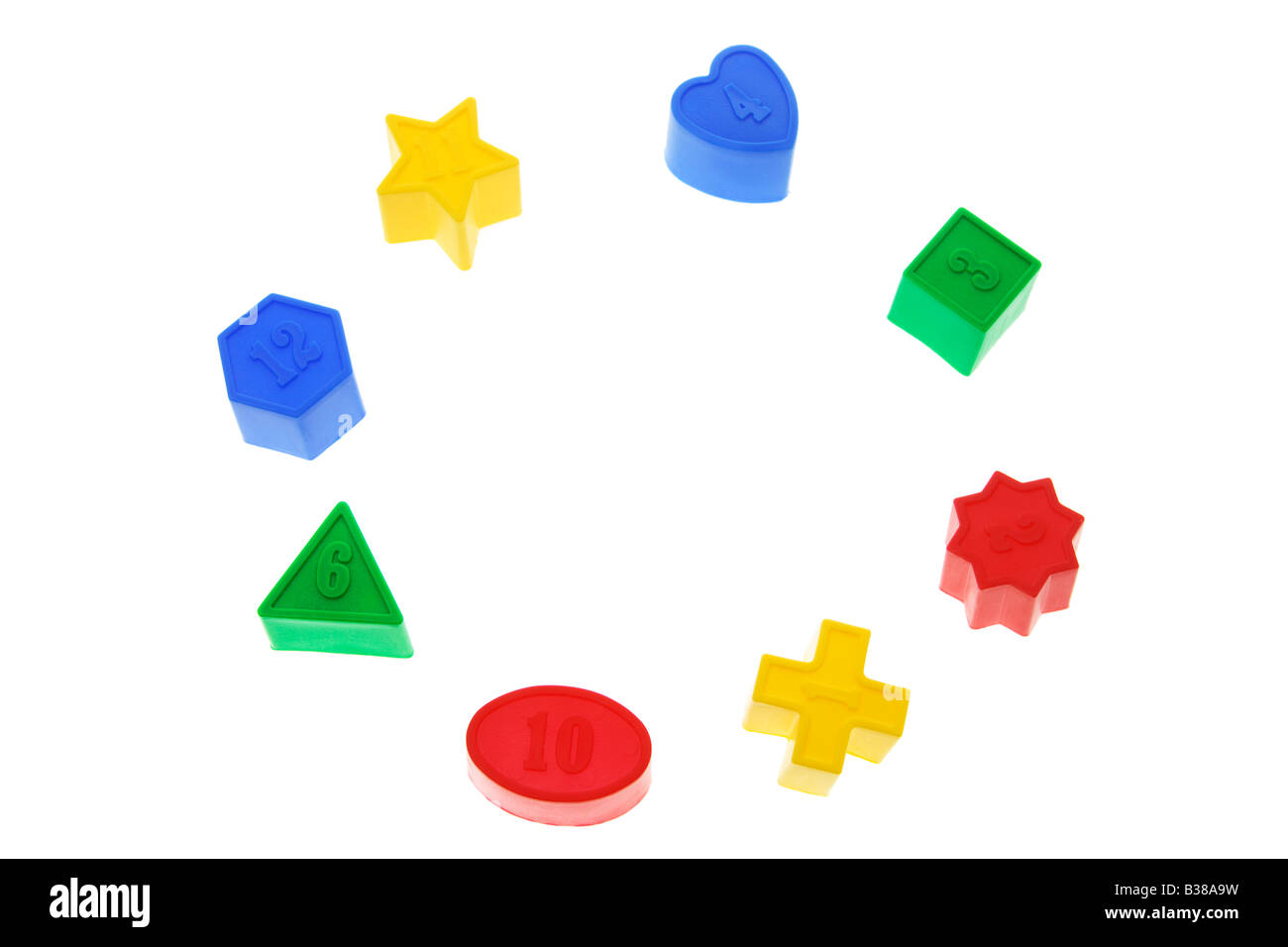 Stacks of Shape Sorter Toy Blocks Arranged in Circle Stock Photo - Alamy