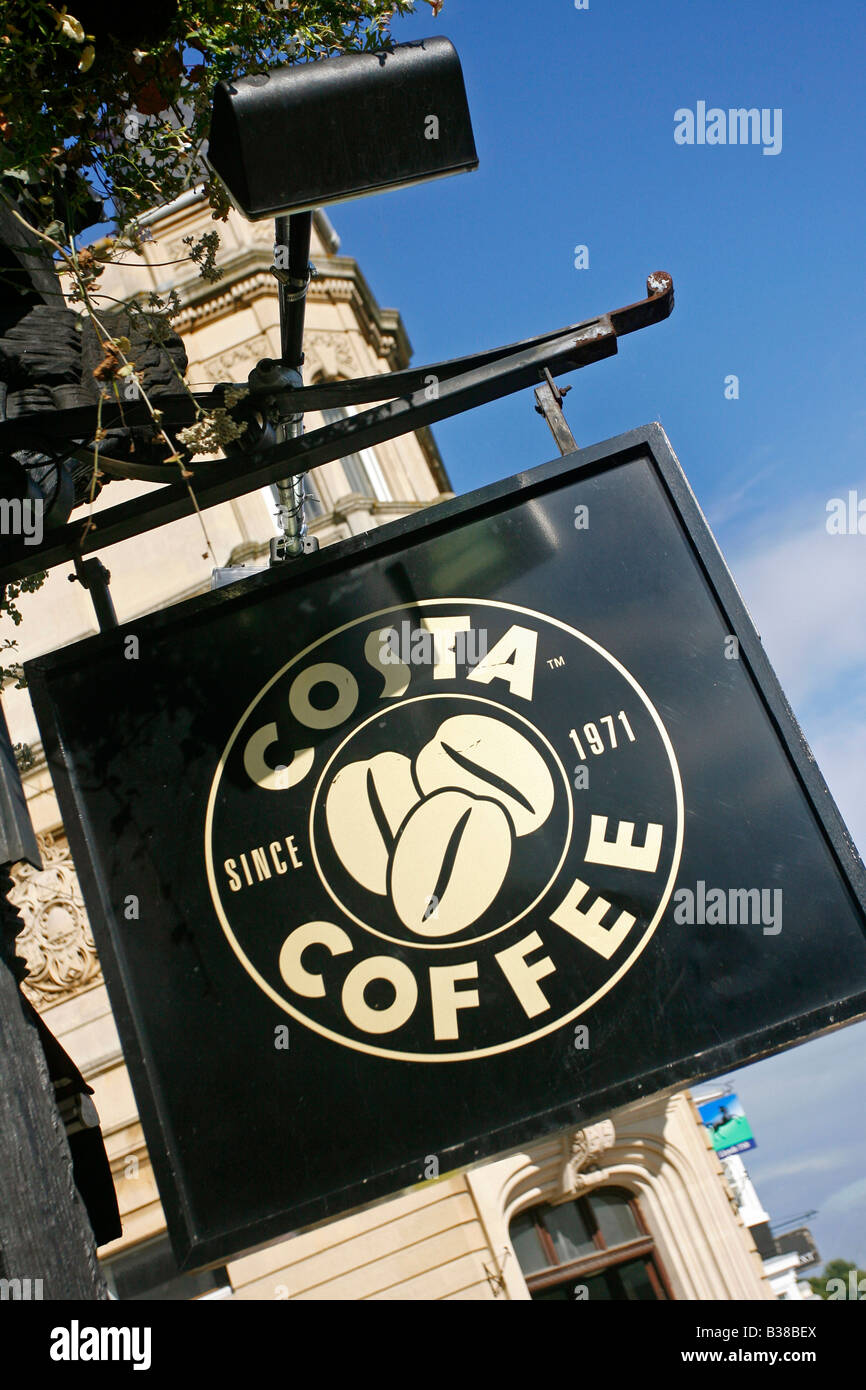 Costa coffee shop sign Stock Photo - Alamy