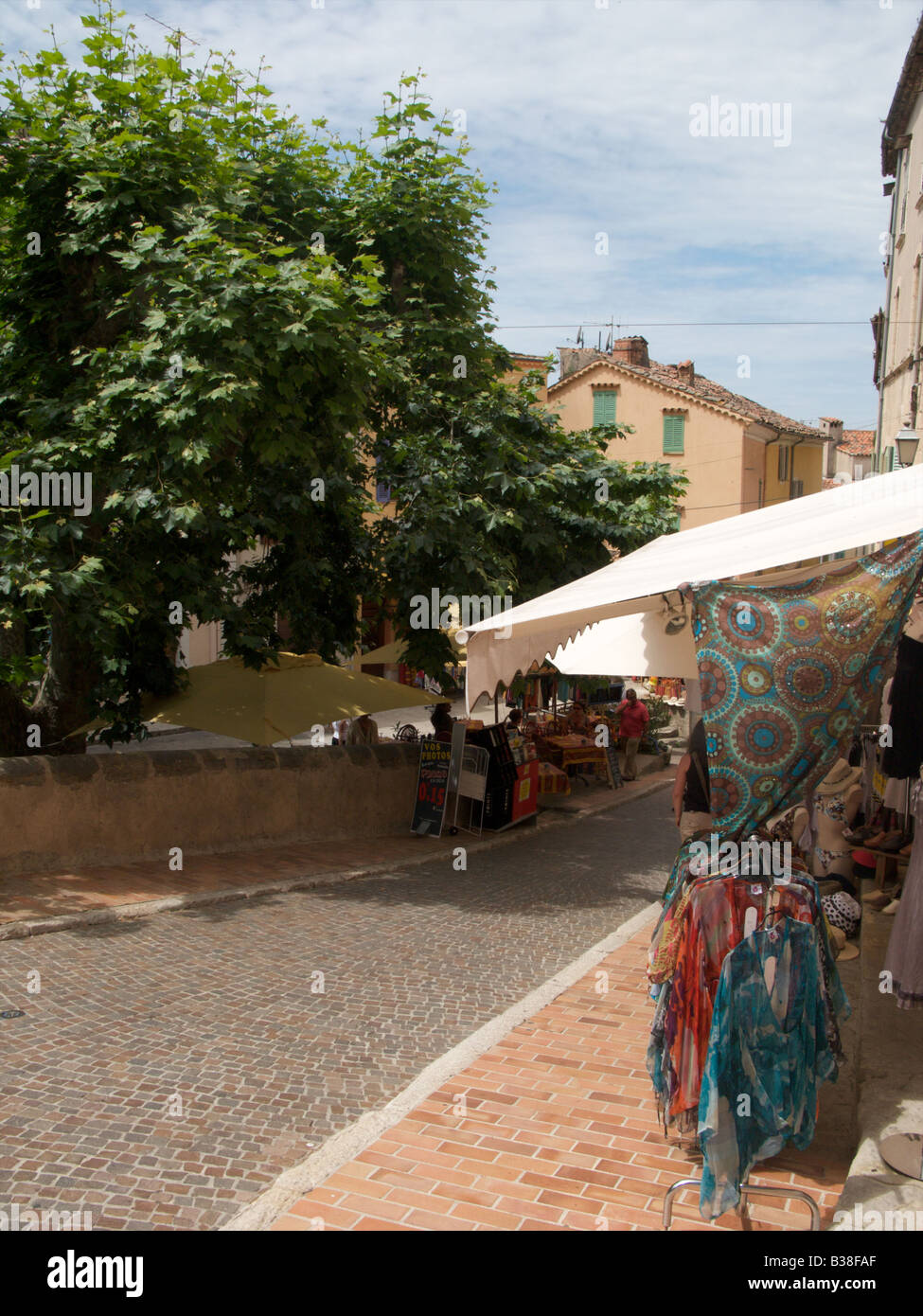 Cobbled street in the village of Fayence, Var, France Stock Photo - Alamy