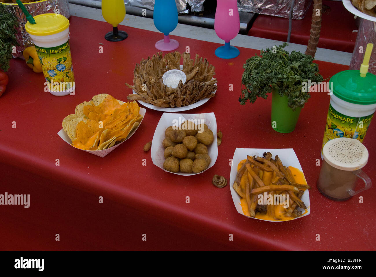 Junk Food on display at a local Street Festival in North Carolina, USA ...