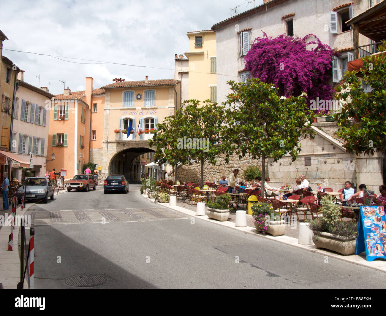 The heart of the provencal village of Fayence, Var, France Stock Photo ...