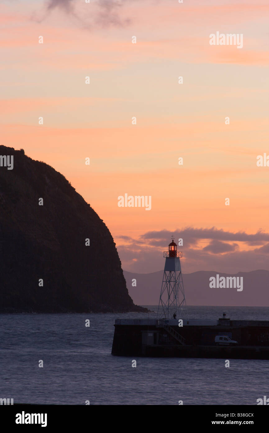Lighthouse in Horta on Faial island in The Azores Stock Photo - Alamy