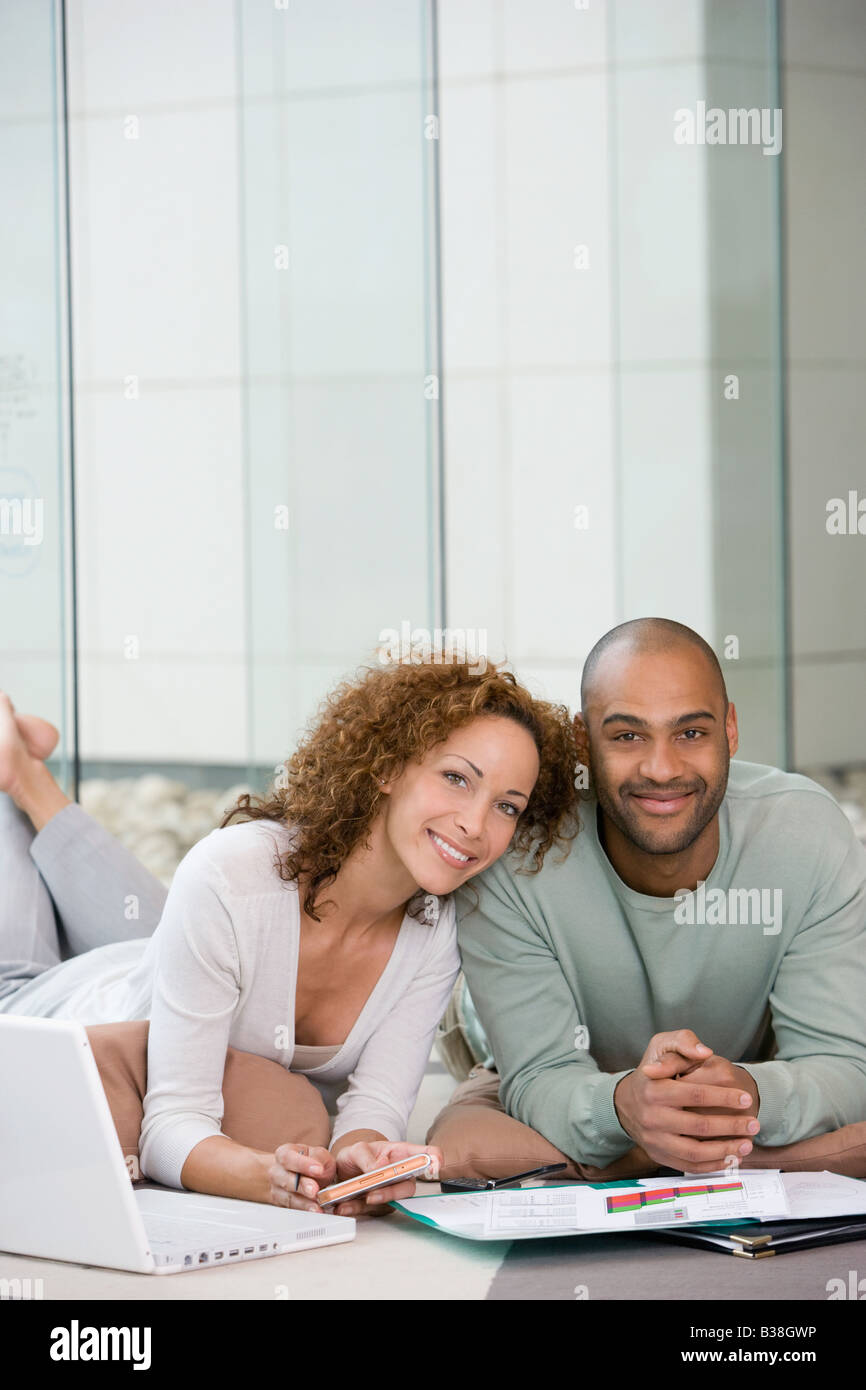 African couple working at home Stock Photo - Alamy