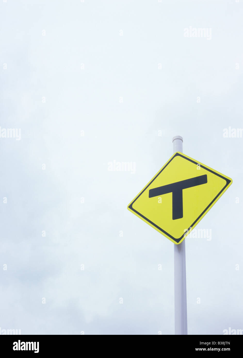 T Intersection road sign Stock Photo - Alamy
