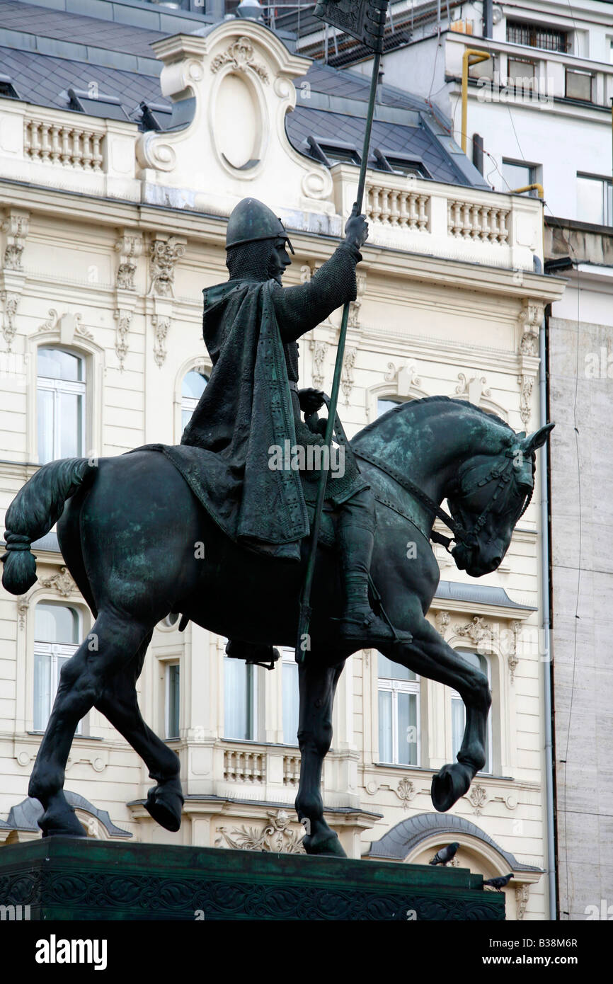 Aug 2008 - Wenceslas Statue at Wenceslas Square Nove Mesto Prague Czech ...