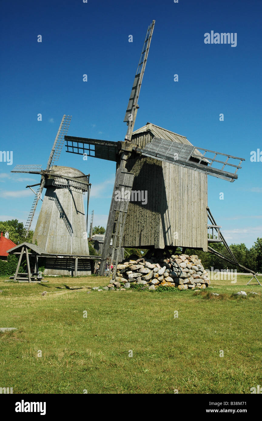 Windmills in Angla Stock Photo - Alamy