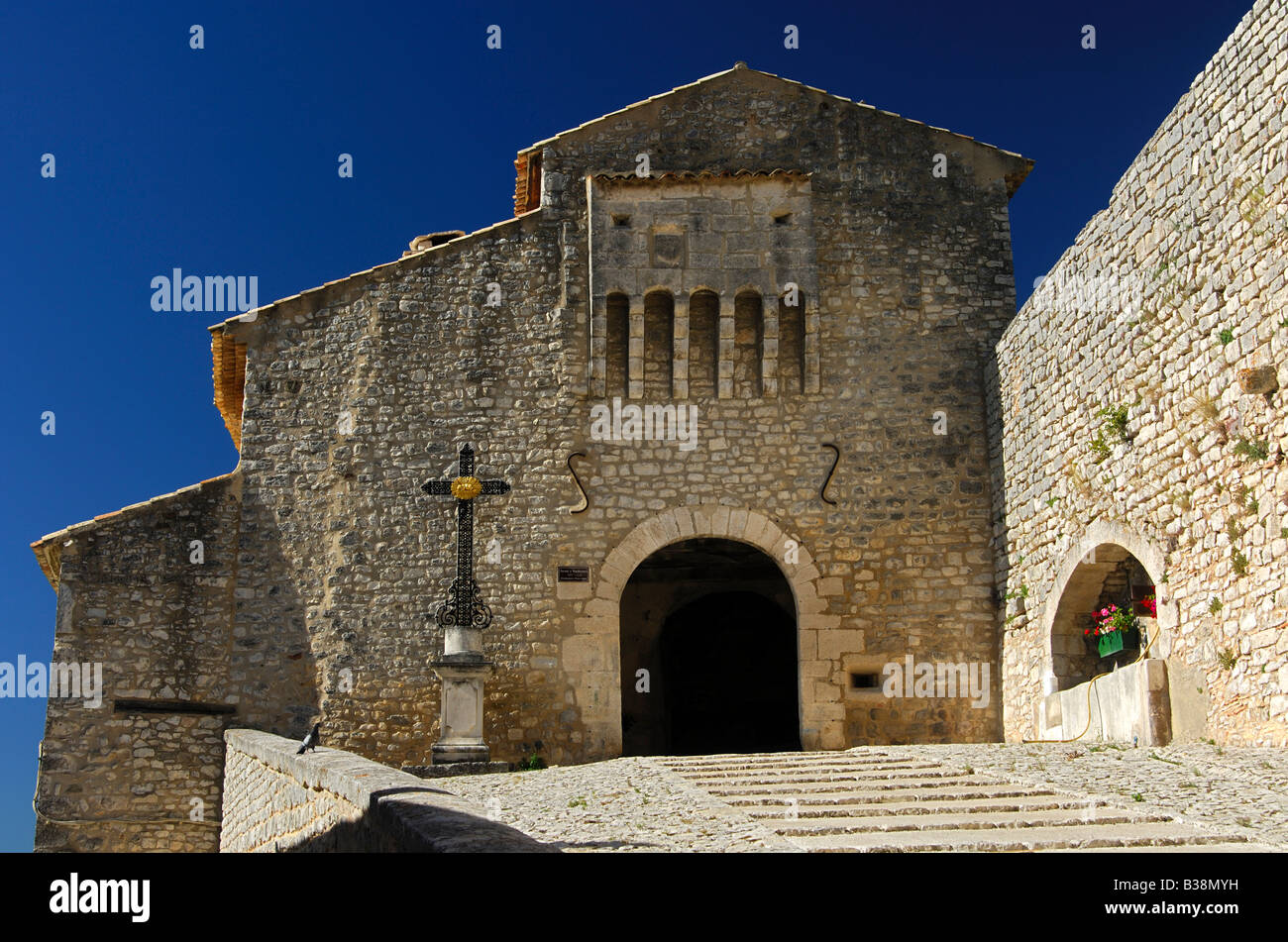 Portal from the14th century with machicolation to the medieval ...