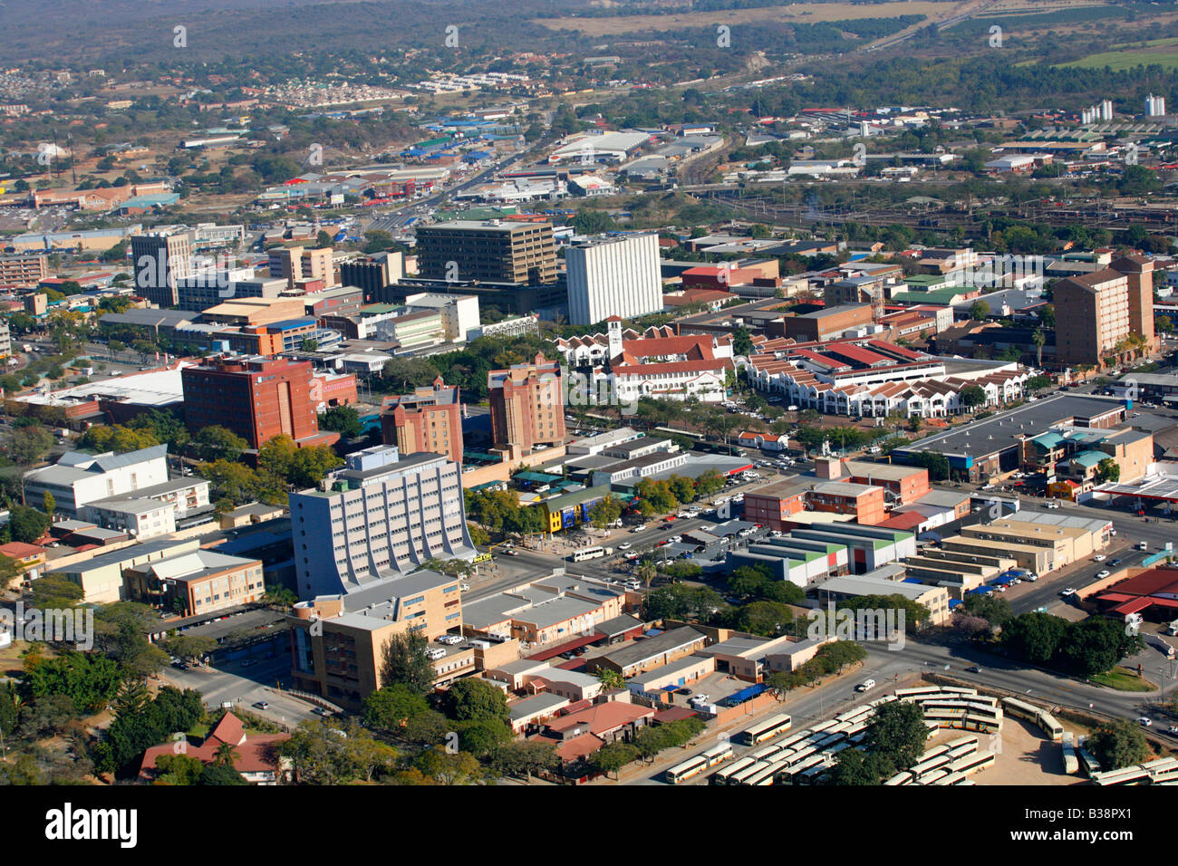 Aerial view of the Nelspruit CBD Stock Photo: 19247929 - Alamy