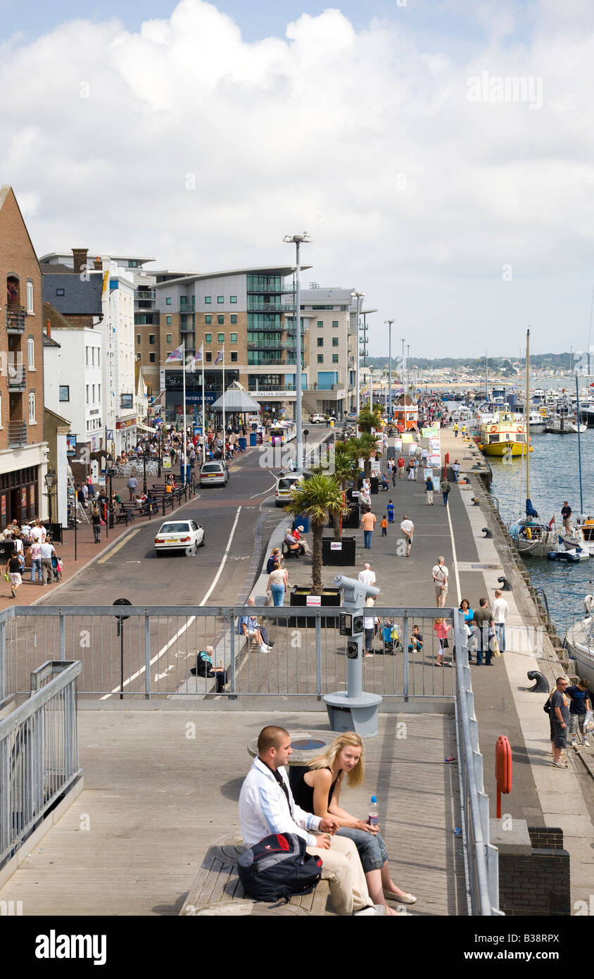the quay and harbour at Poole Dorset Stock Photo - Alamy