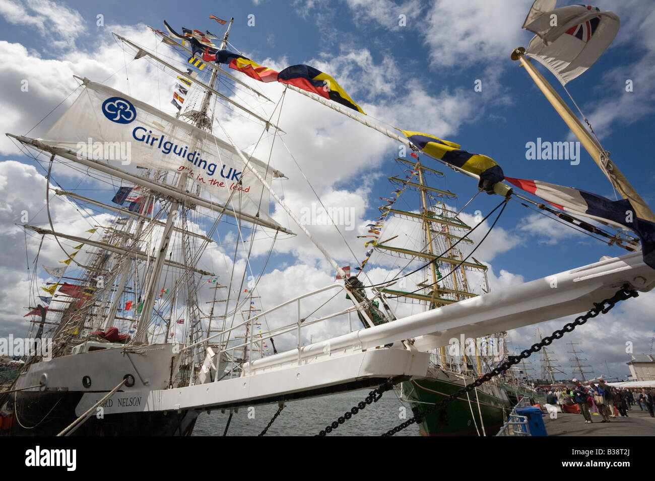 Three masted Barque from UK in Tall Ships race berthed at Wellington ...