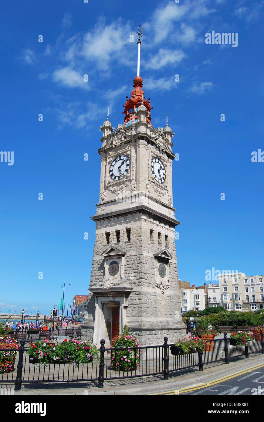 Promenade clock tower, Margate, Kent, England, United Kingdom Stock ...